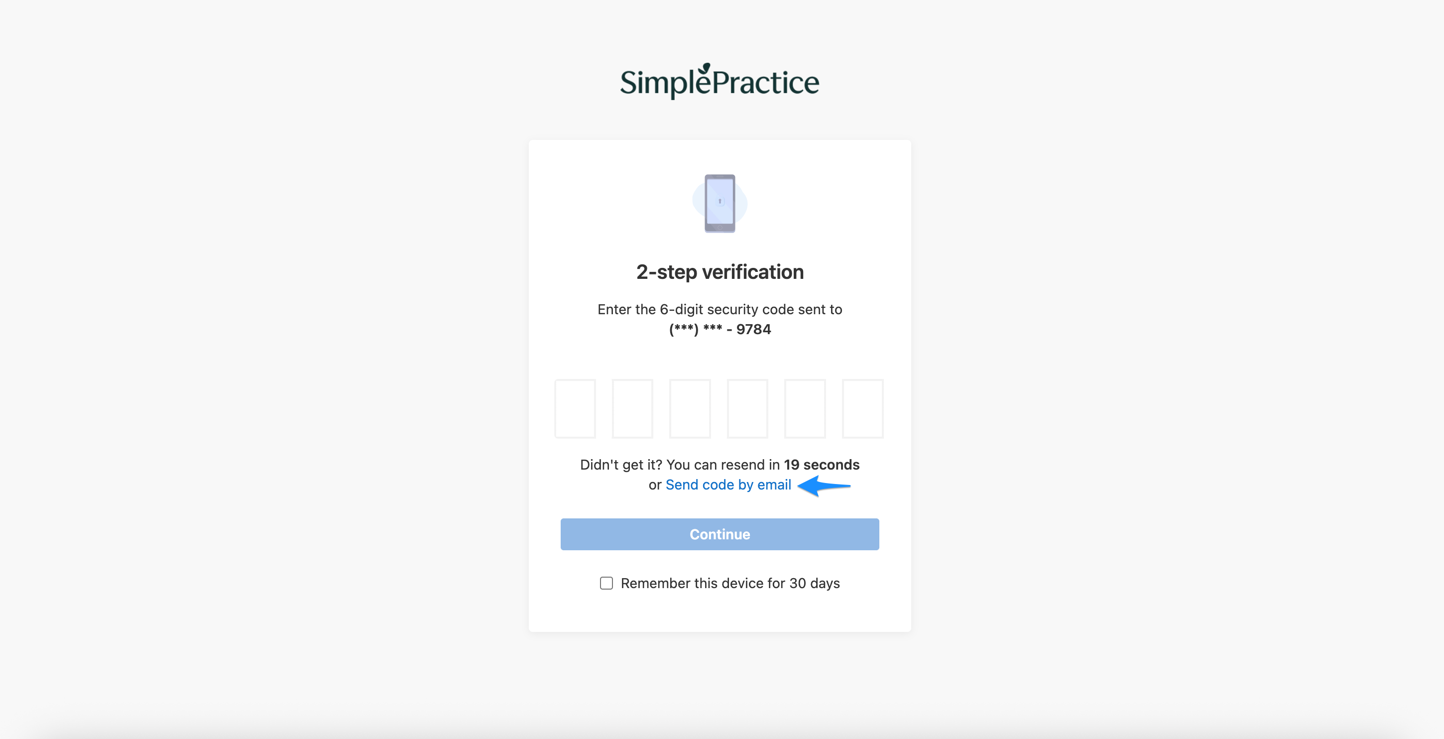 Troubleshooting 2-step verification – SimplePractice Support