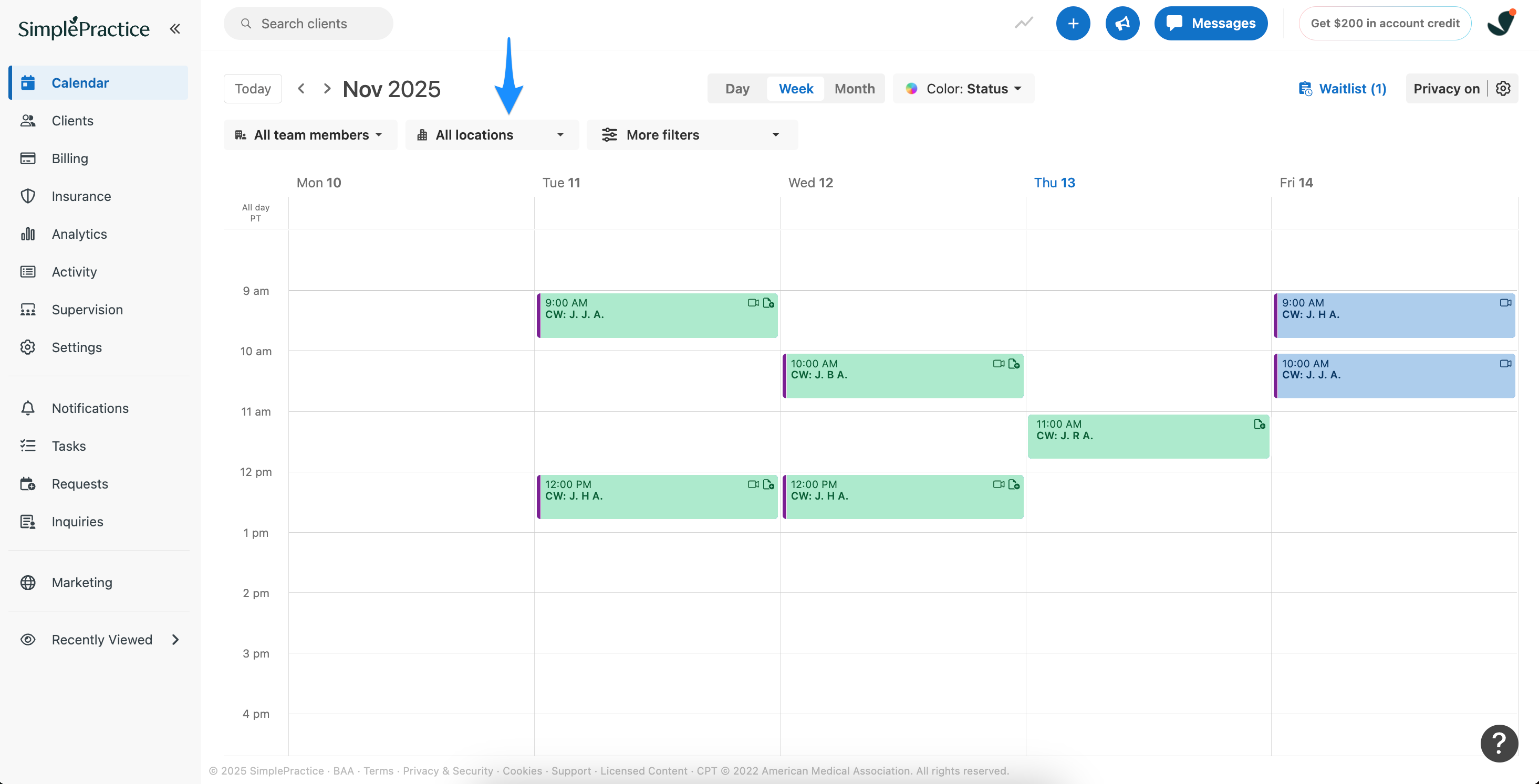 Using your calendar in a group practice – SimplePractice Support