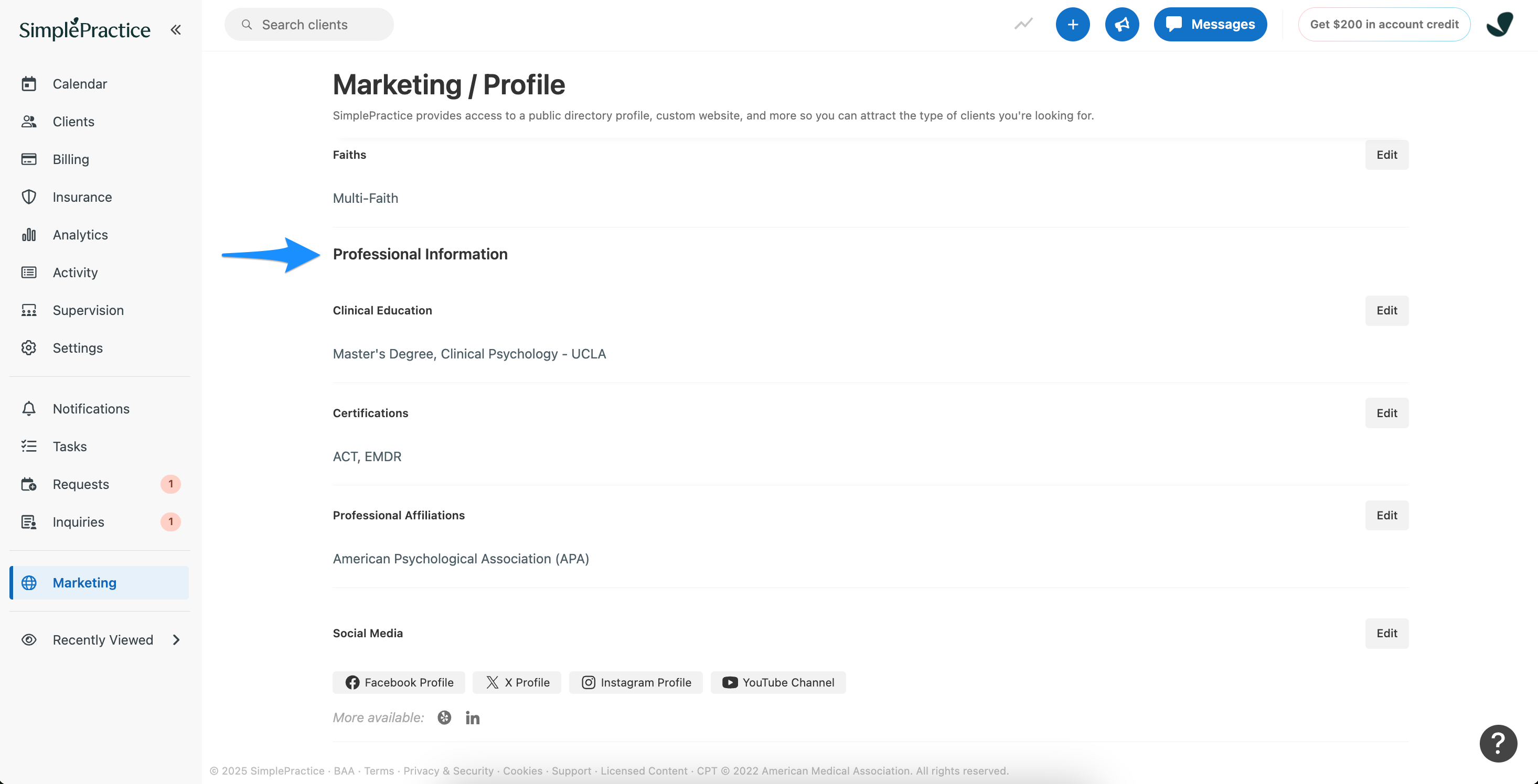 Customizing your profile for the Directory and Professional Website ...