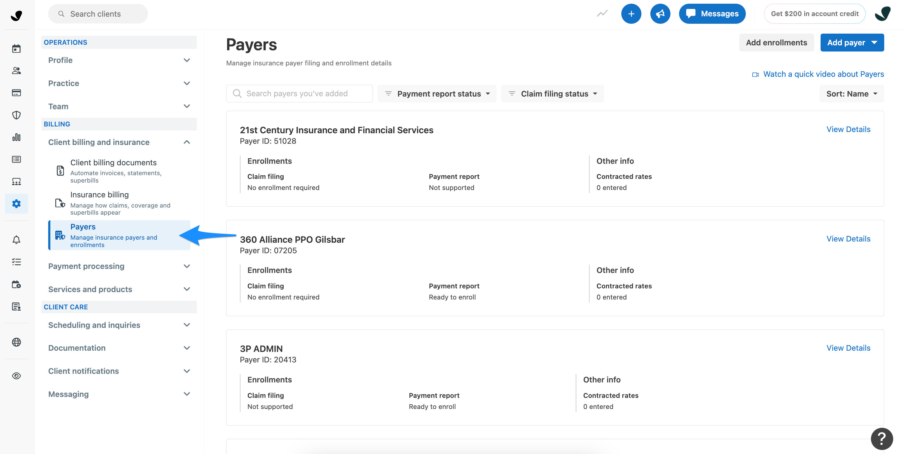 Navigating your Billing settings – SimplePractice Support