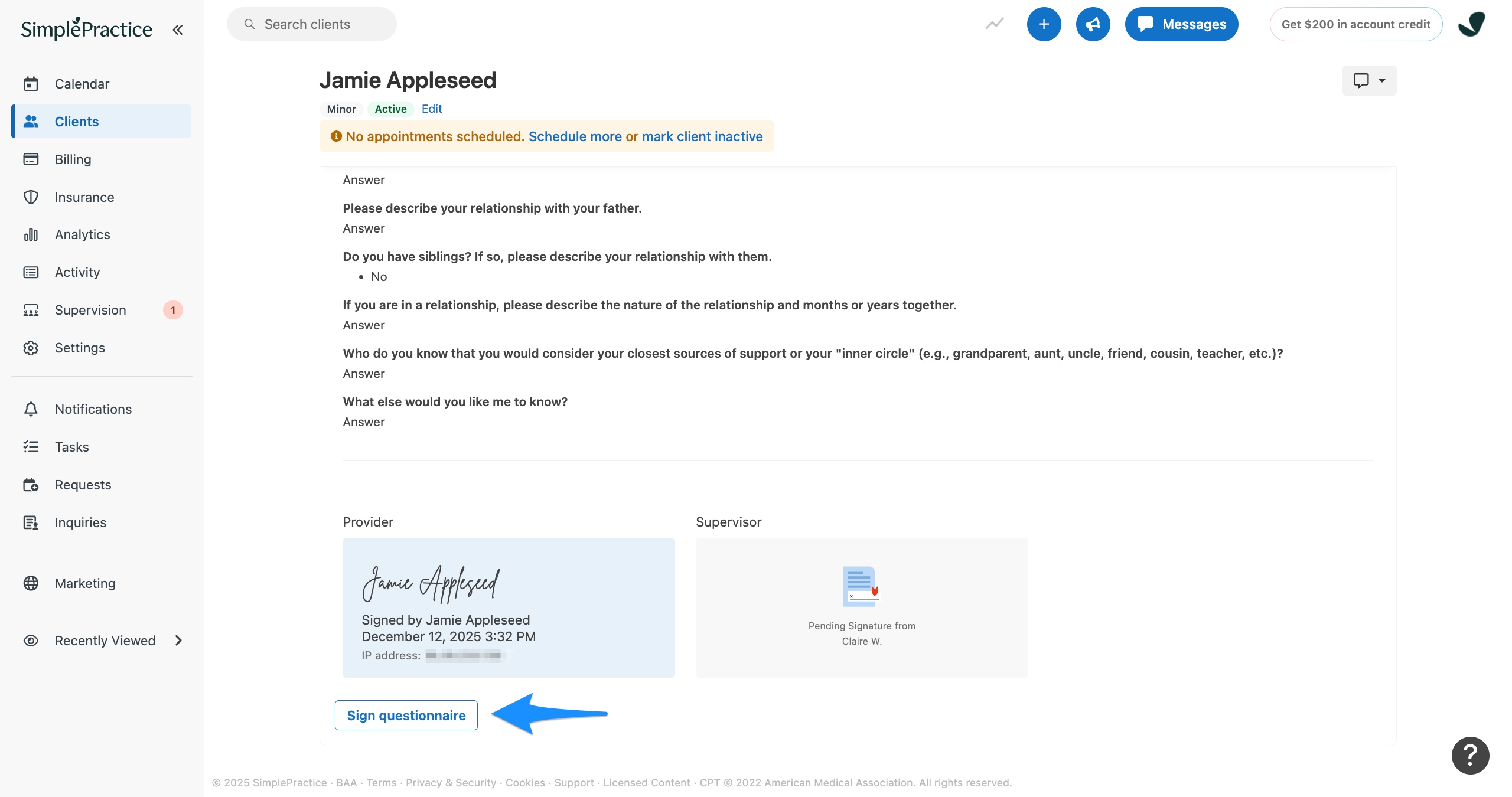 Reviewing and signing documentation under supervision – SimplePractice ...