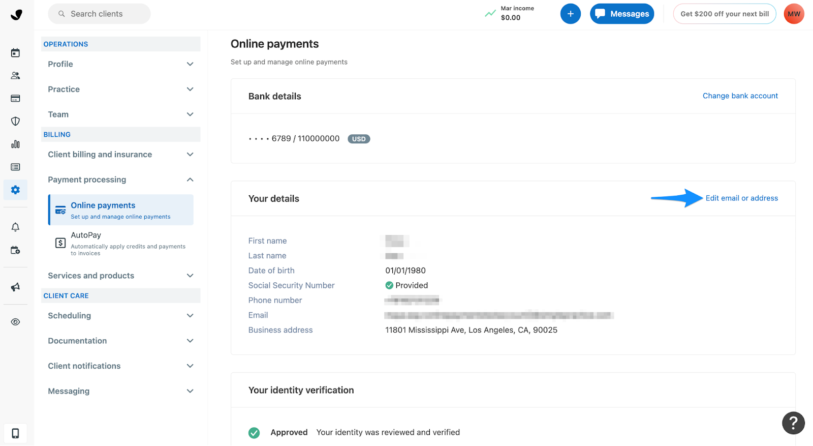Getting started with online payments – SimplePractice Support