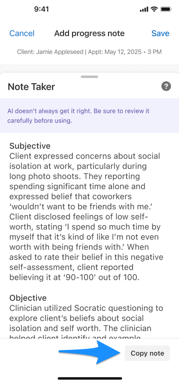 Using dictation for client notes – SimplePractice Support