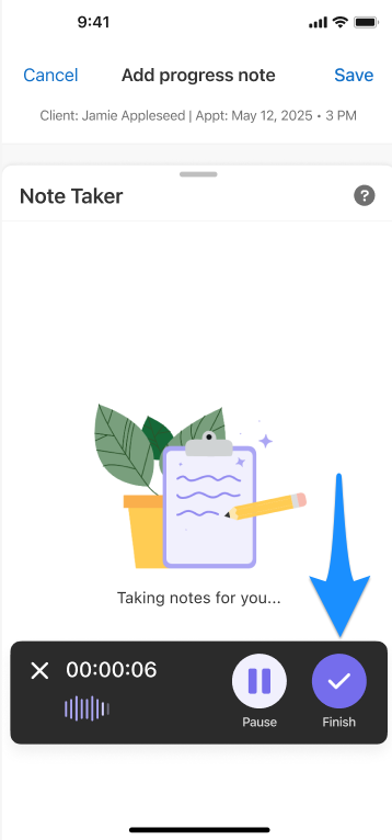 Using dictation for client notes – SimplePractice Support