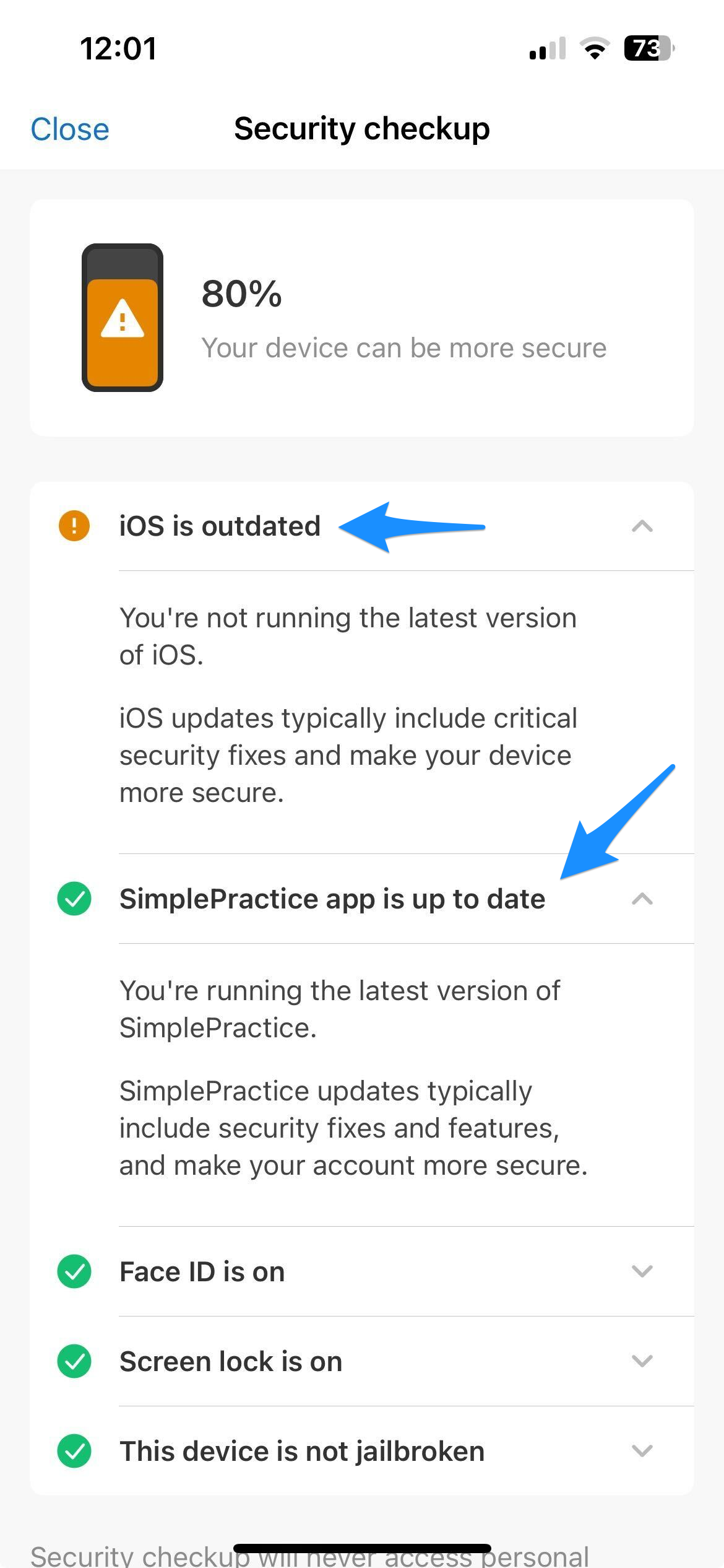 Troubleshooting the mobile app on iPhone/iPad – SimplePractice Support