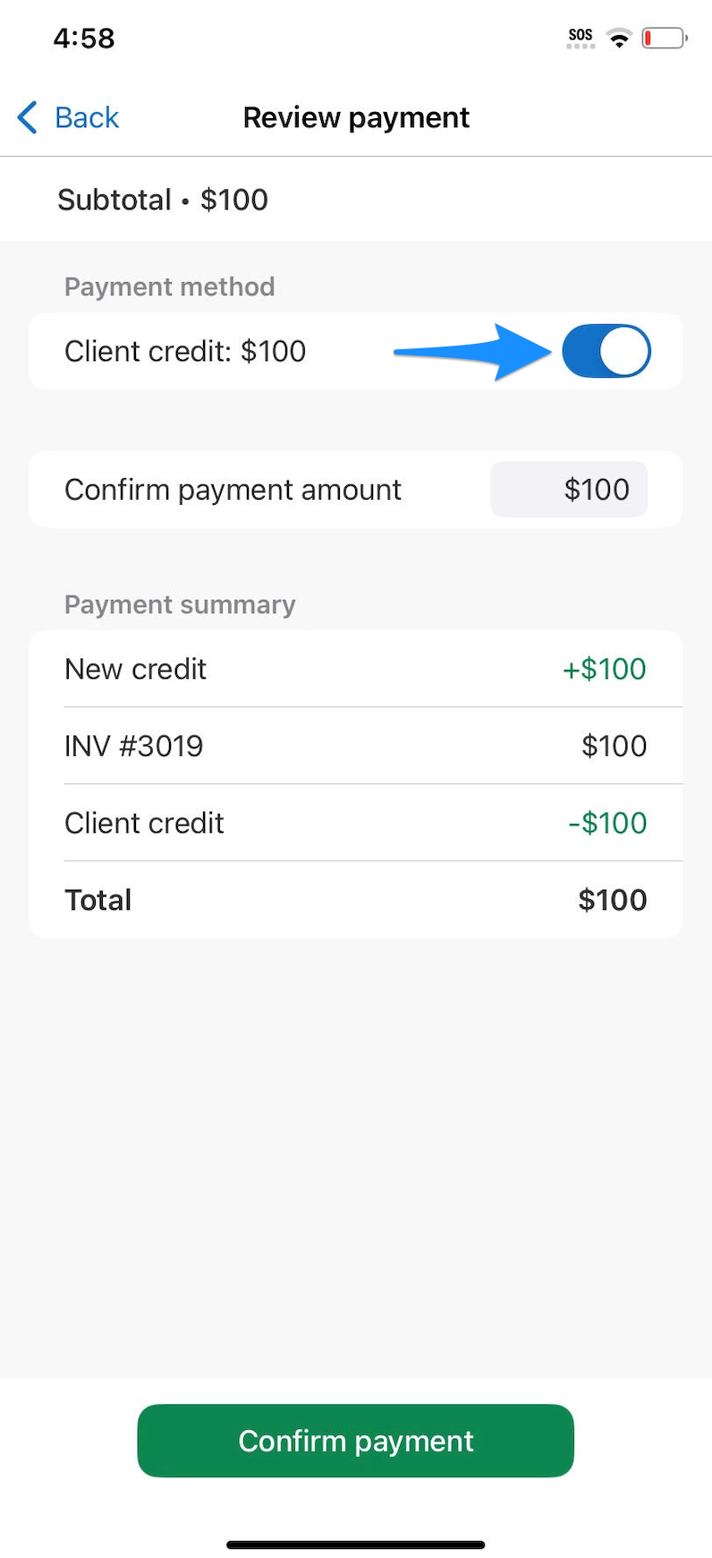 Managing a client's billing on iPhone/iPad – SimplePractice Support