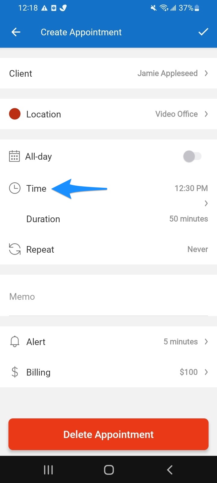 Managing appointments and events on Android – SimplePractice Support