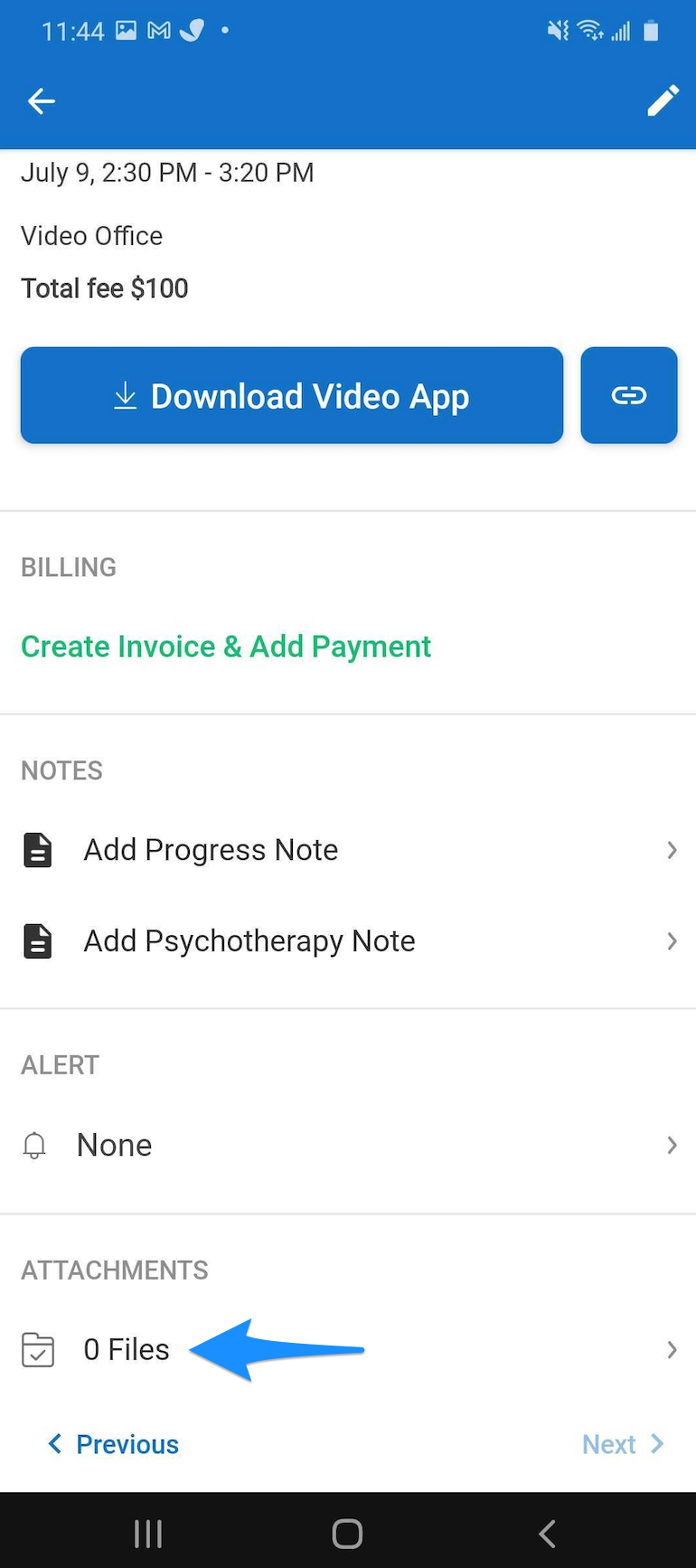 Managing documentation and files on Android – SimplePractice Support