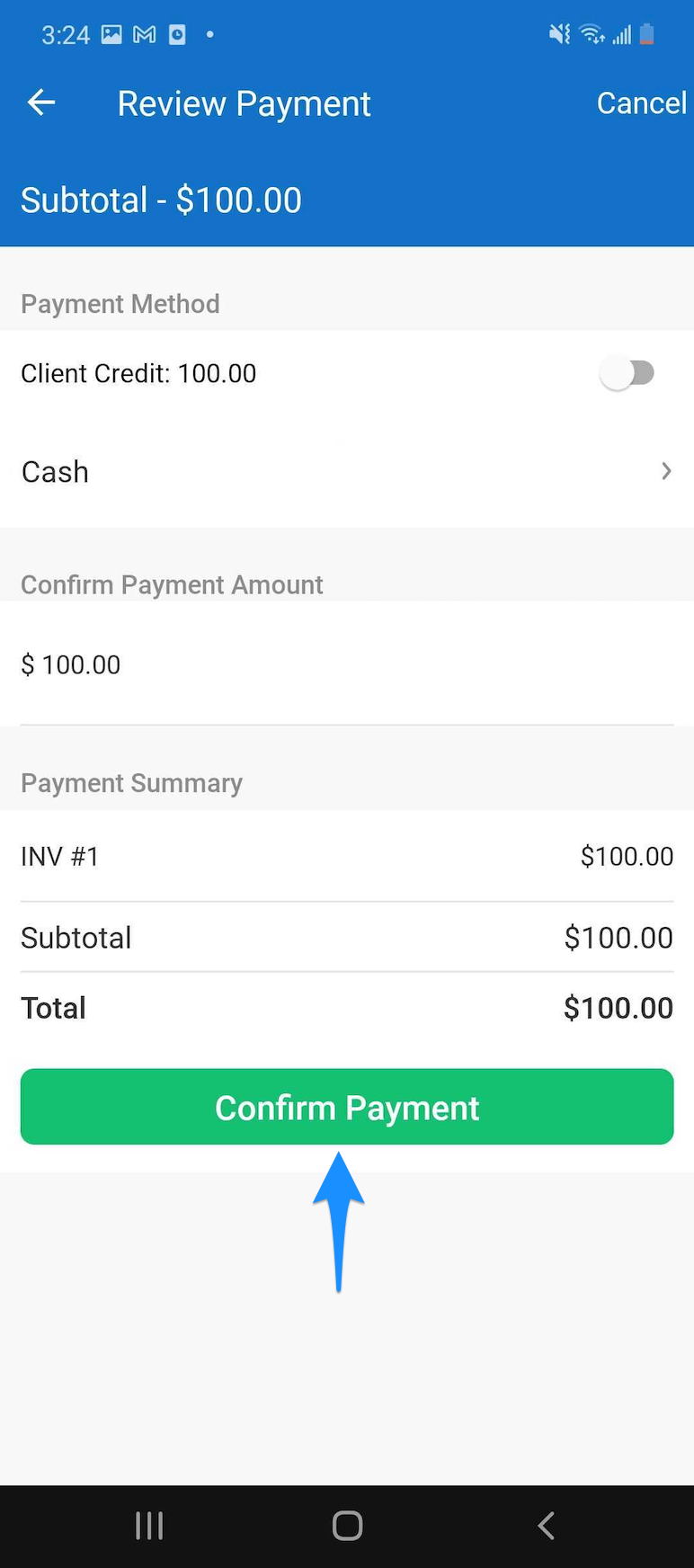 Managing a client's billing on Android – SimplePractice Support