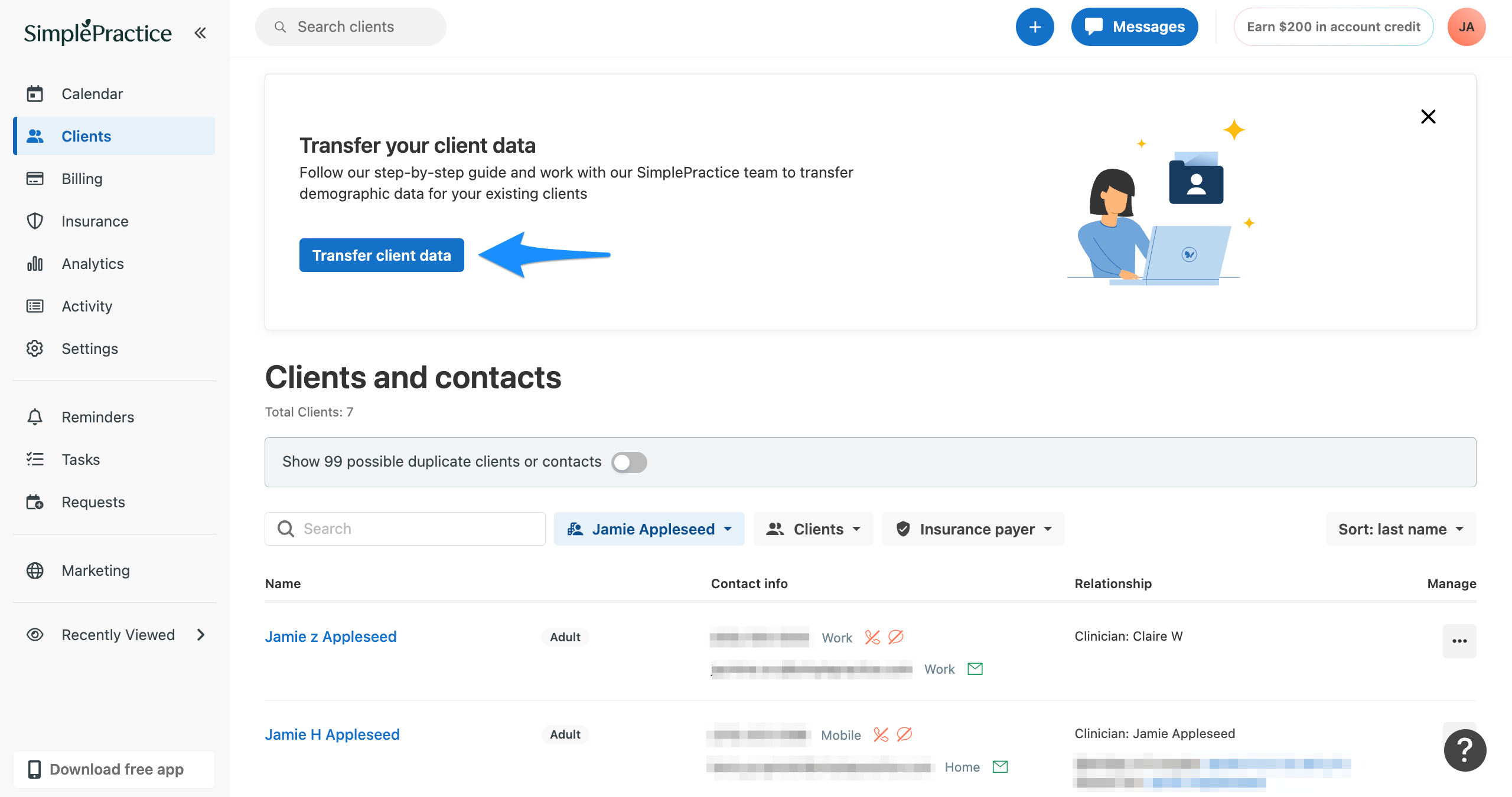 Getting started with transferring from another EHR – SimplePractice Support