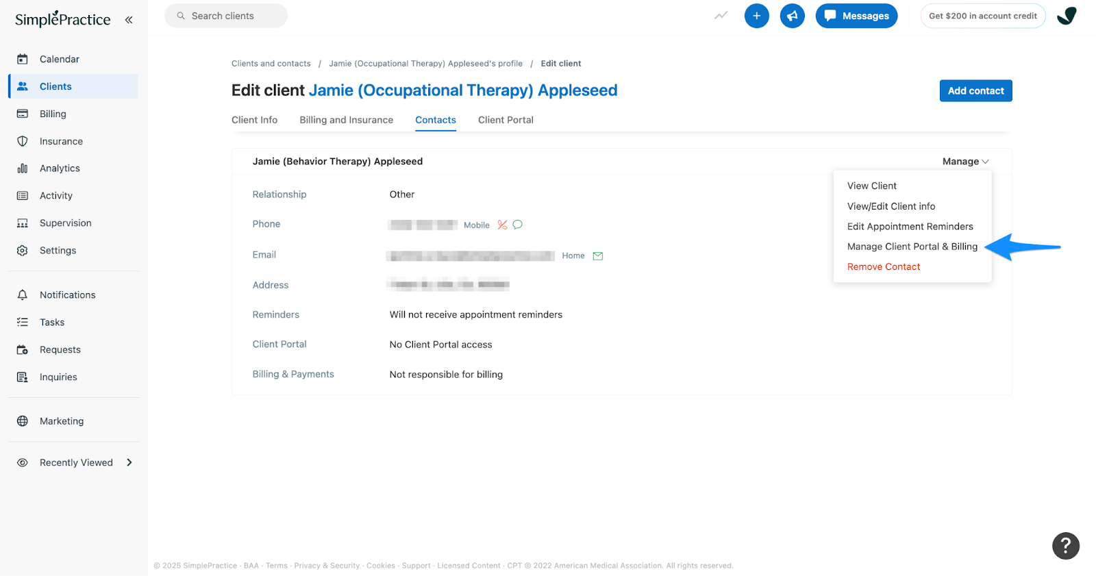 Setting up multiple profiles for one client – SimplePractice Support