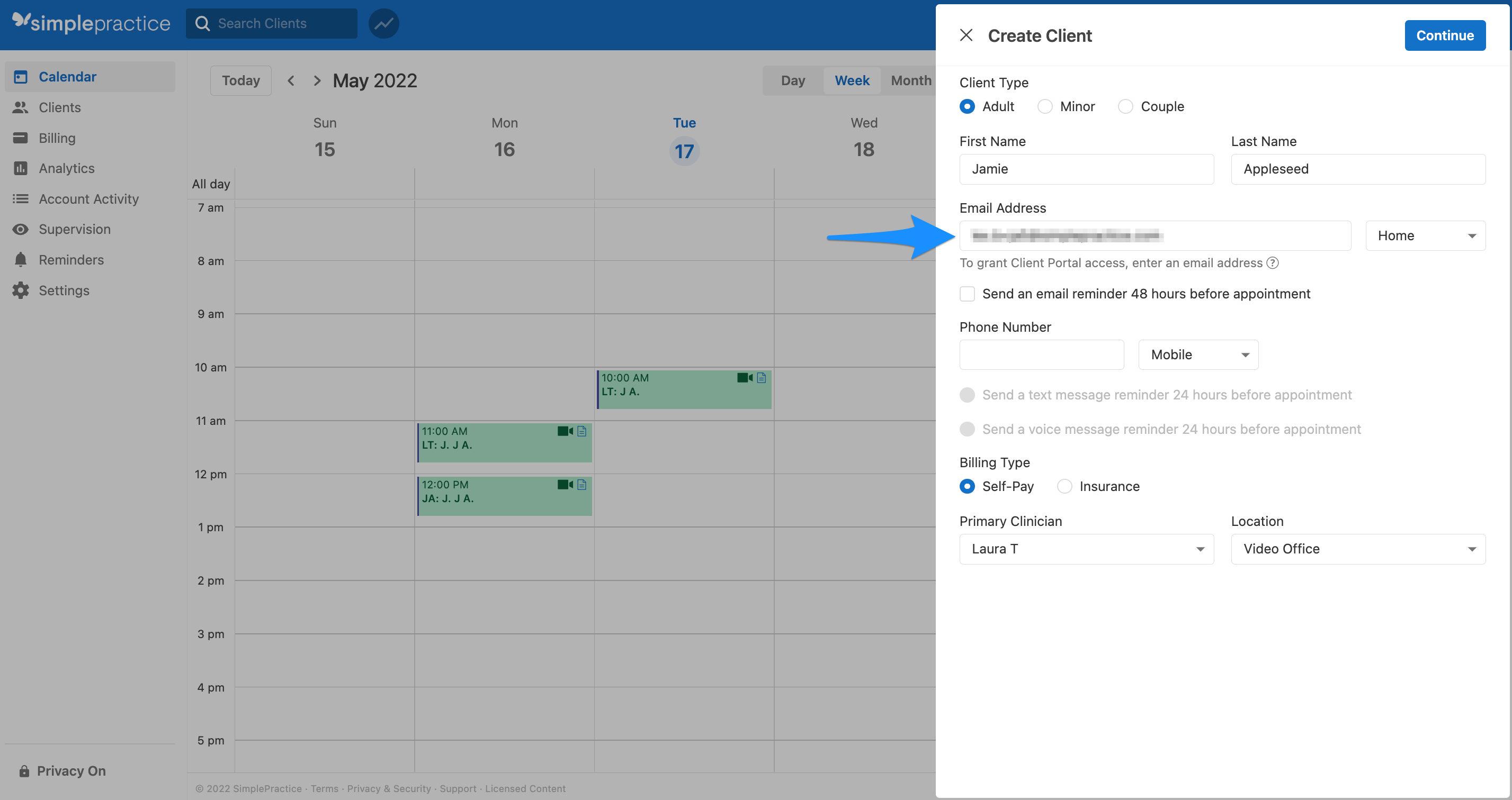 Assisting clients with signing in to the Client Portal – SimplePractice ...