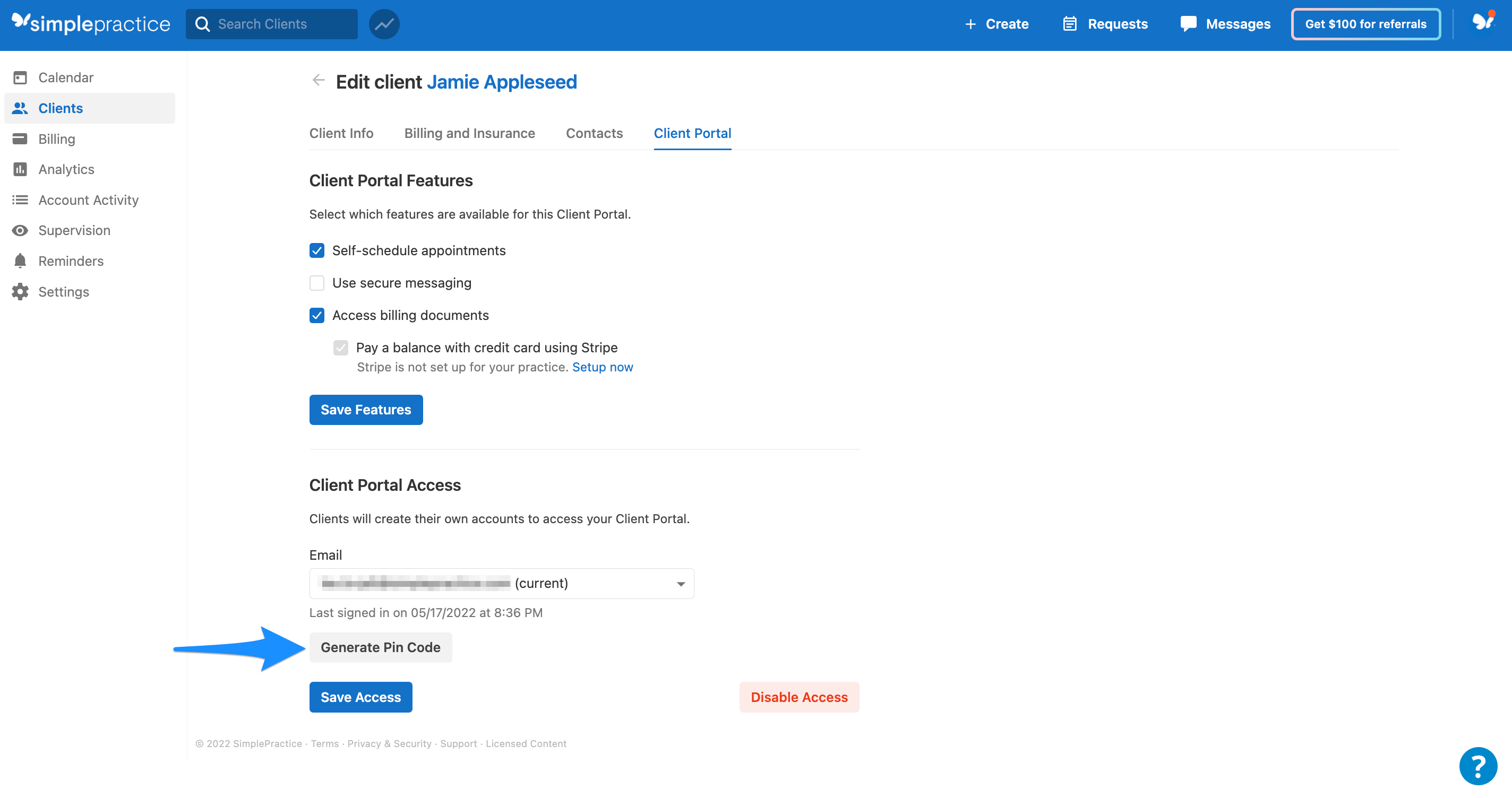Assisting clients with signing in to the Client Portal – SimplePractice ...