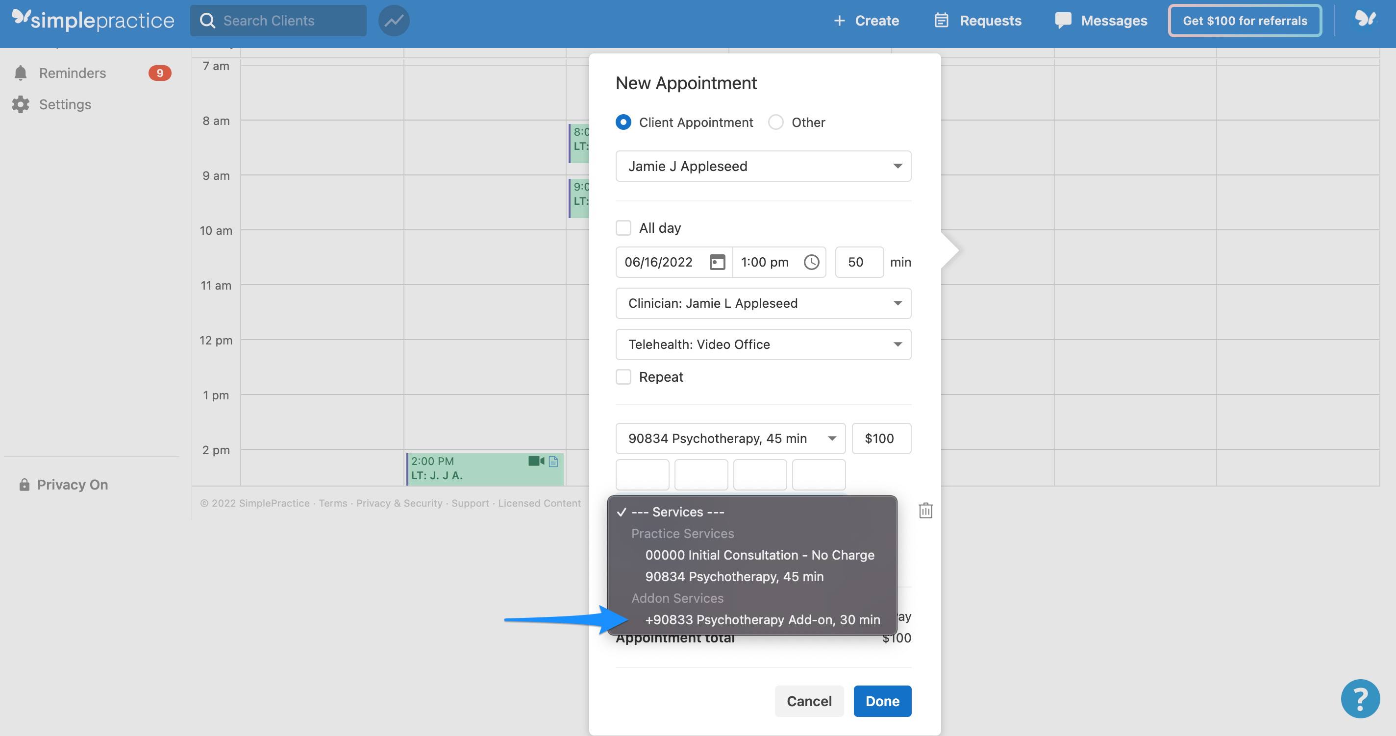 Creating and using service codes and products – SimplePractice Support
