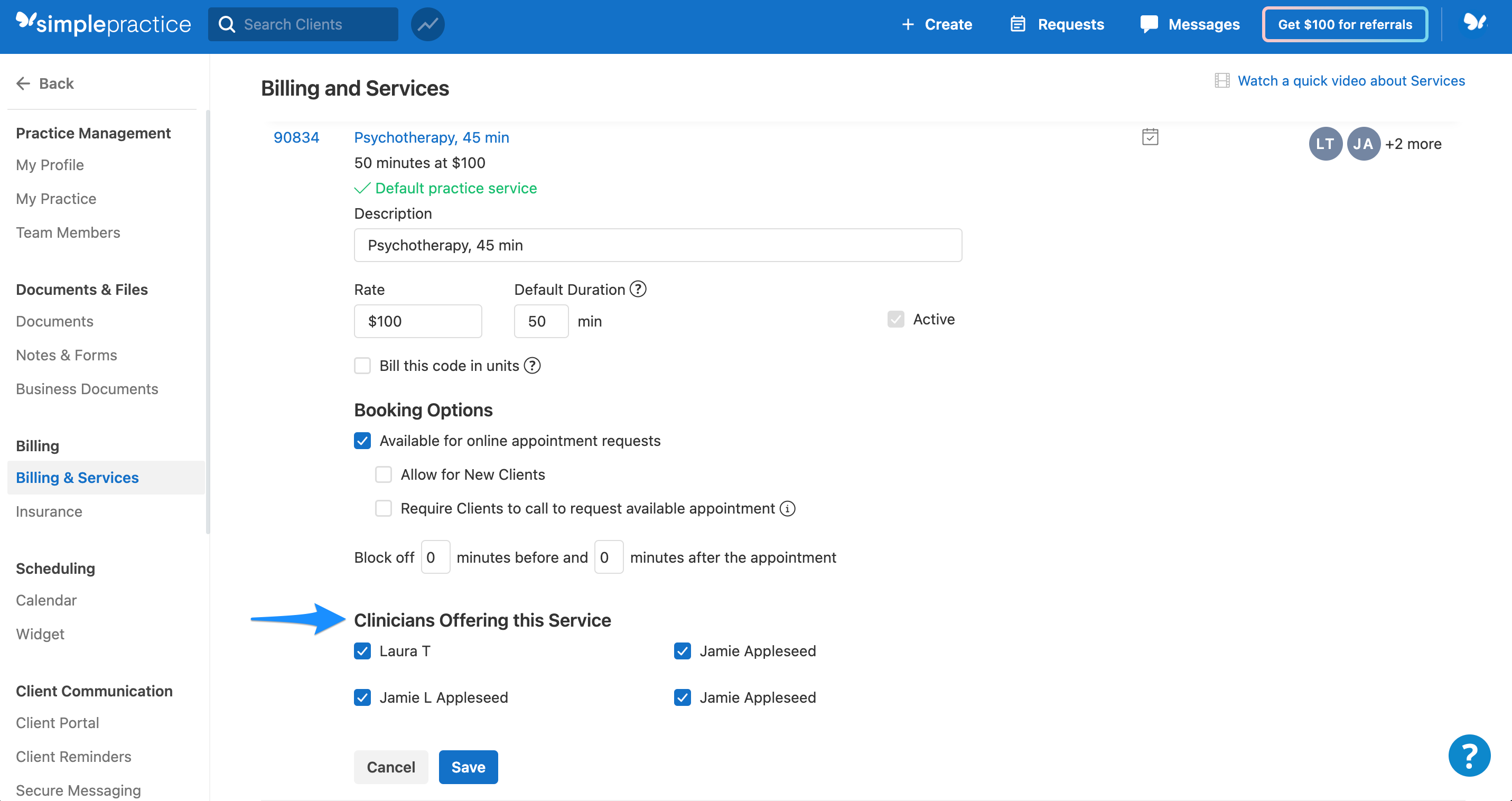 Creating and using service codes and products – SimplePractice Support