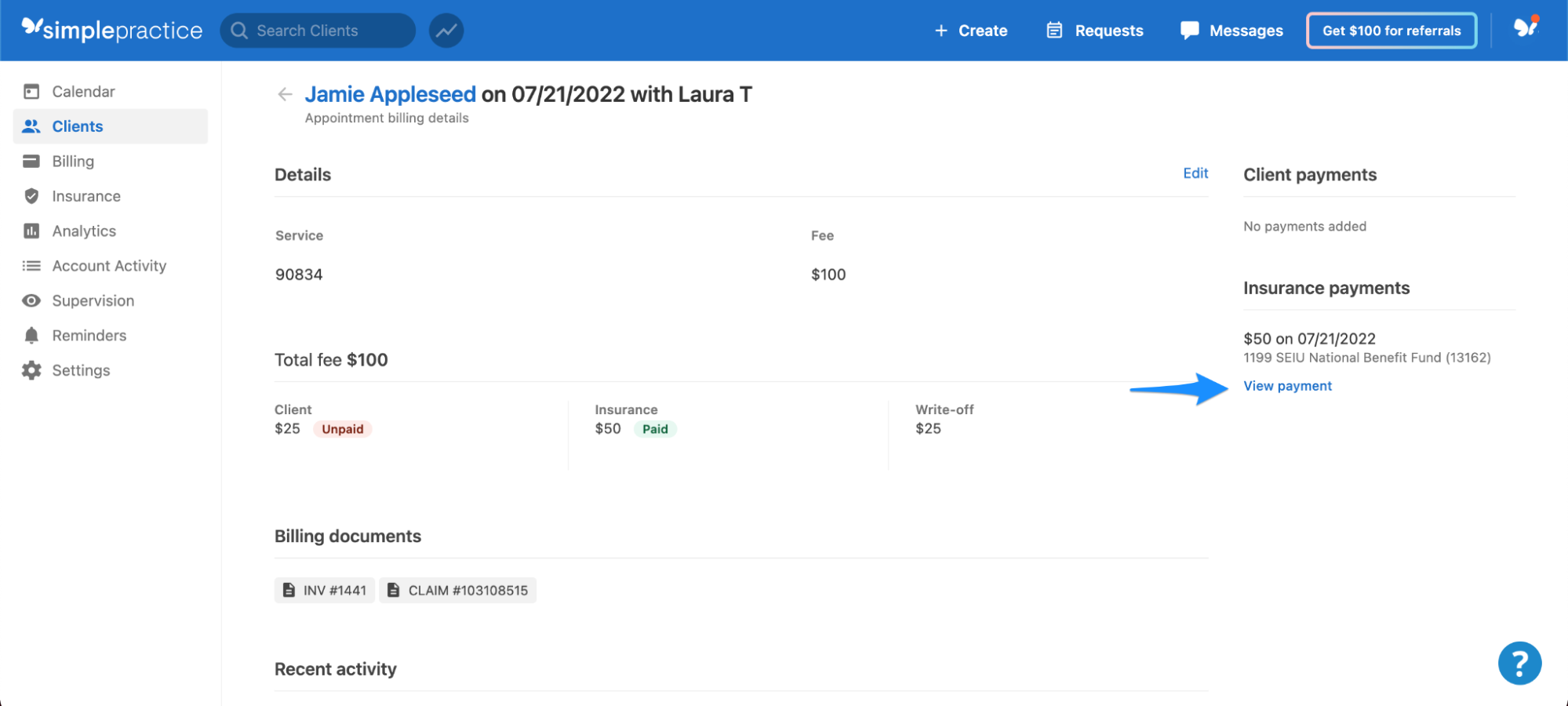 Navigating client payments – SimplePractice Support