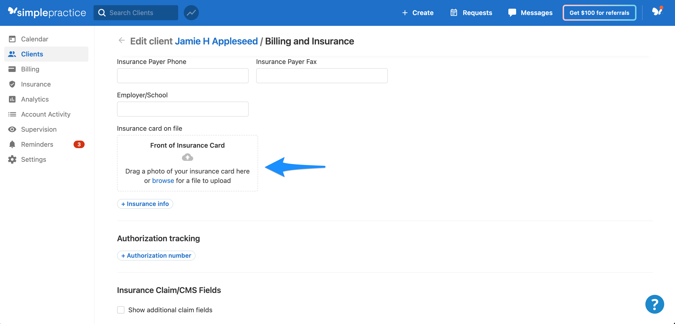 Setting up insurance billing for your clients – SimplePractice Support